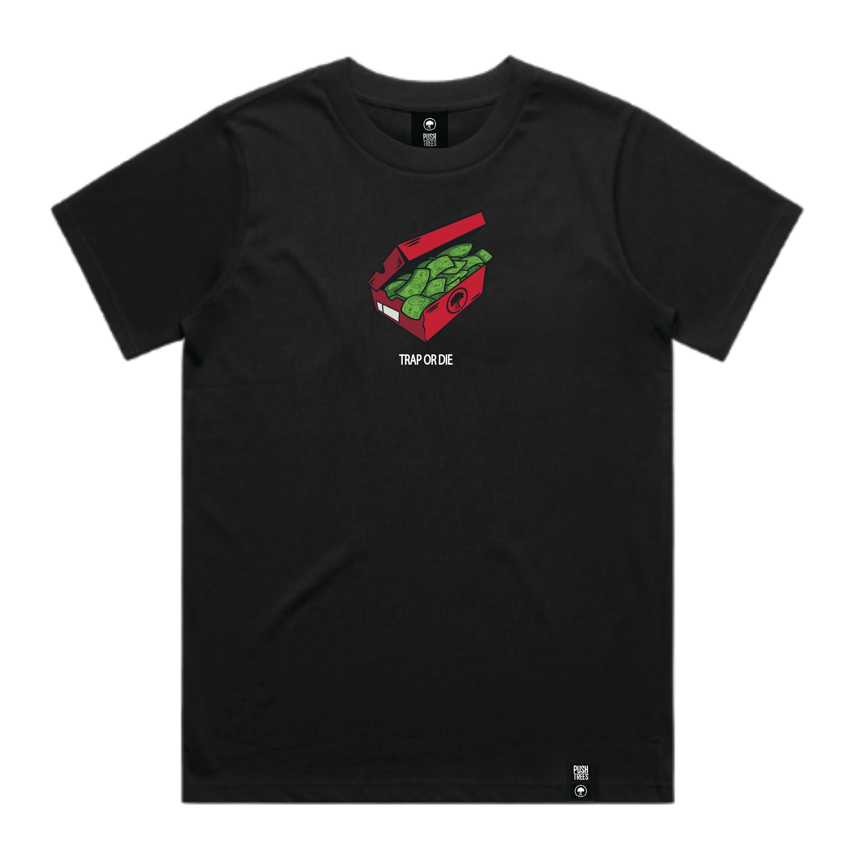 The Shoe Box Money Tee (Black) – Push Trees Inc