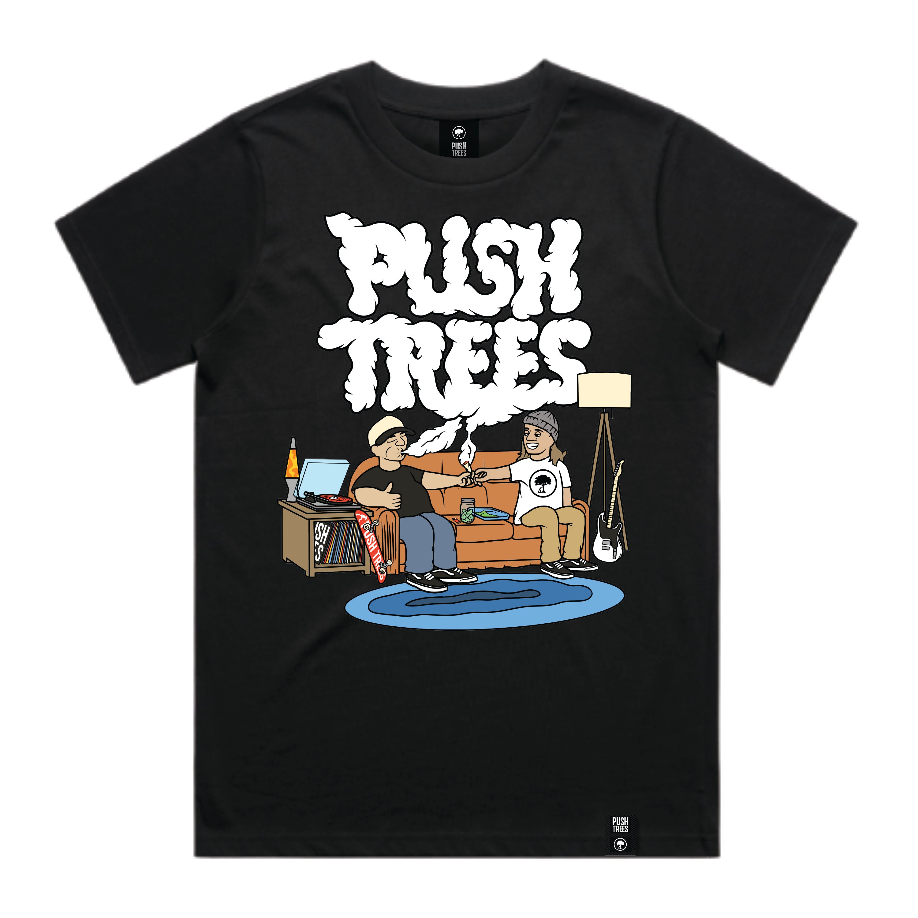 The Puff Puff Pass Tee (Black) – Push Trees Inc