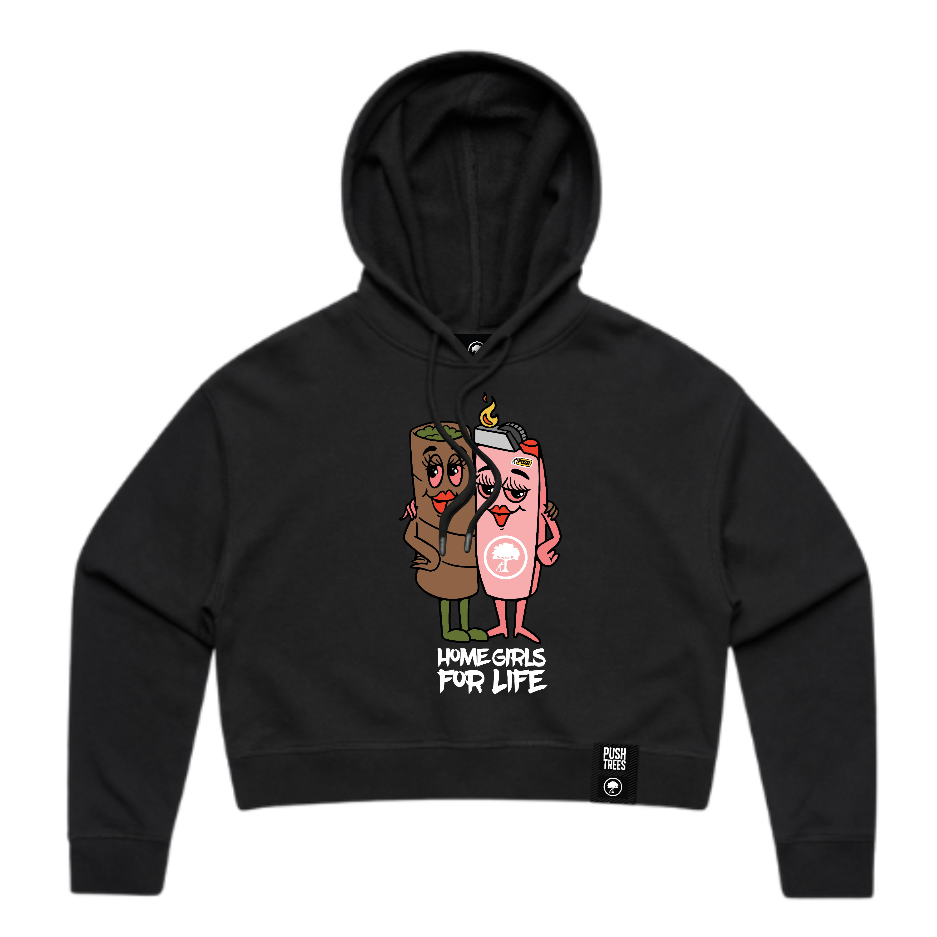 Home Girls for Life Hoodie (Black) – Push Trees Inc