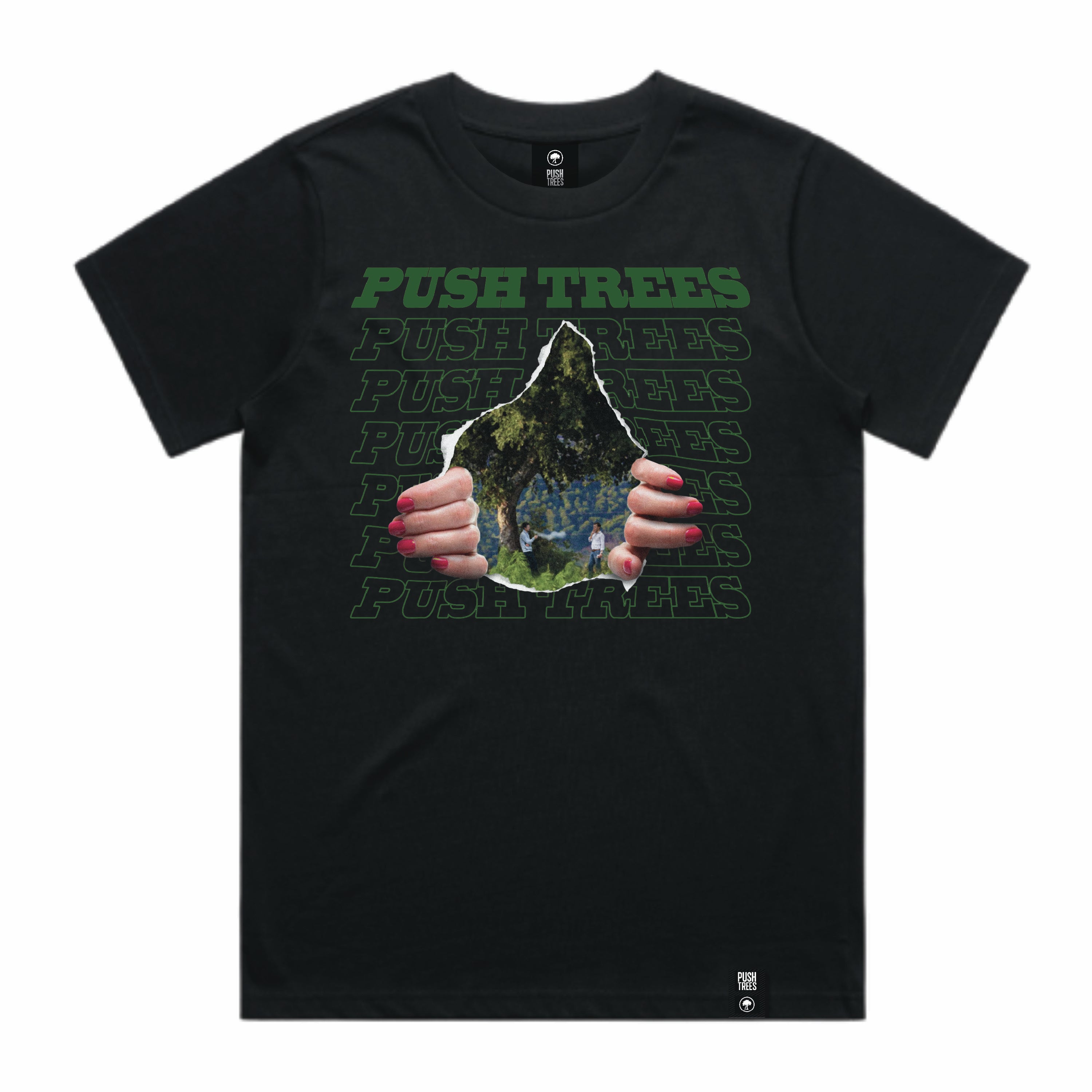 The Ripping Through Tee (Black) – Push Trees Inc